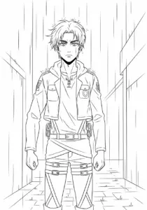 16+ Pagine da colorare di Eren Yeager – Disegno stampabile gratuito