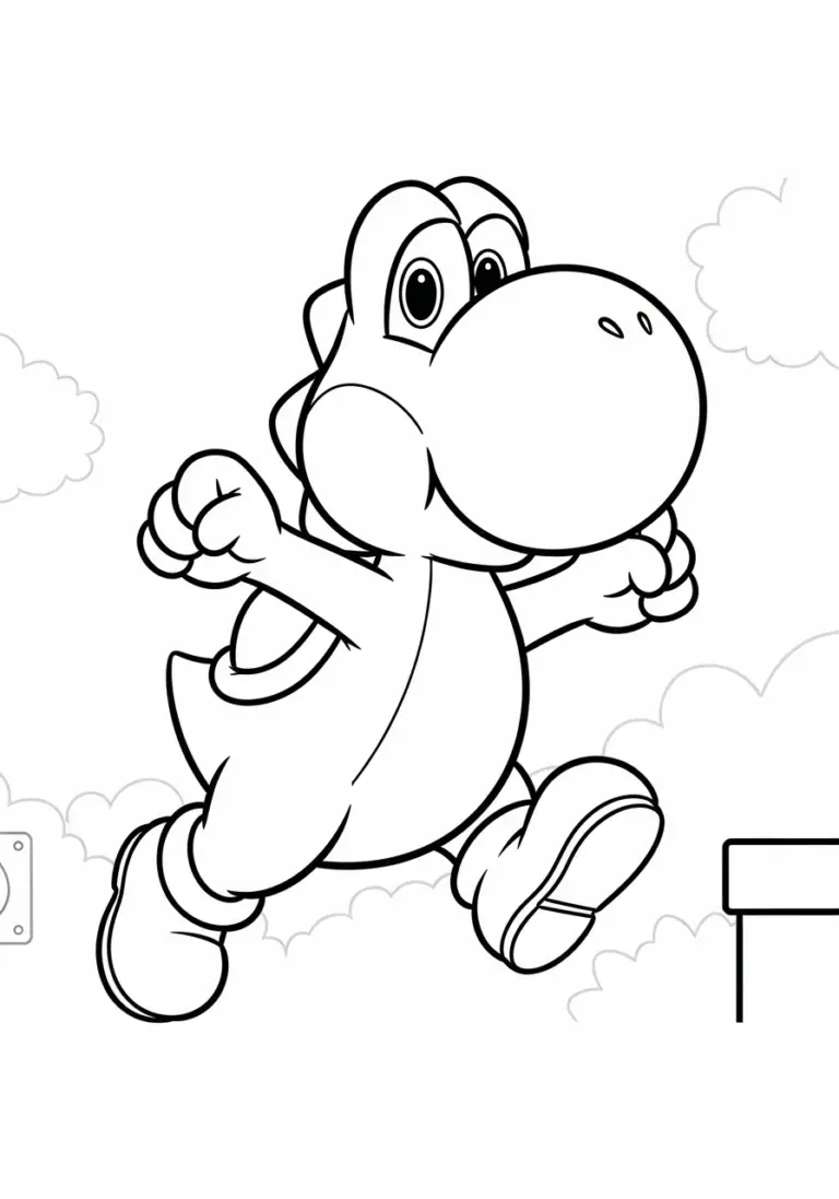 55 Yoshi Coloring Pages Unique | Download And Print Drawing