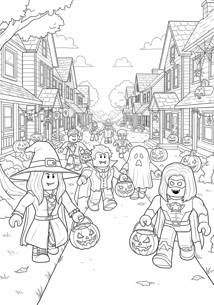 19+ Roblox Halloween Kleurplaat – Griezelig Leuk Kleuren