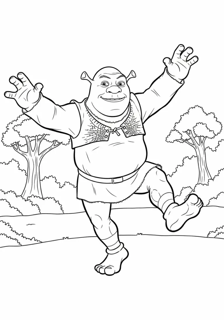 20+ Kleurplaat Shrek – Gratis Printbare Tekening Voor Kinderen